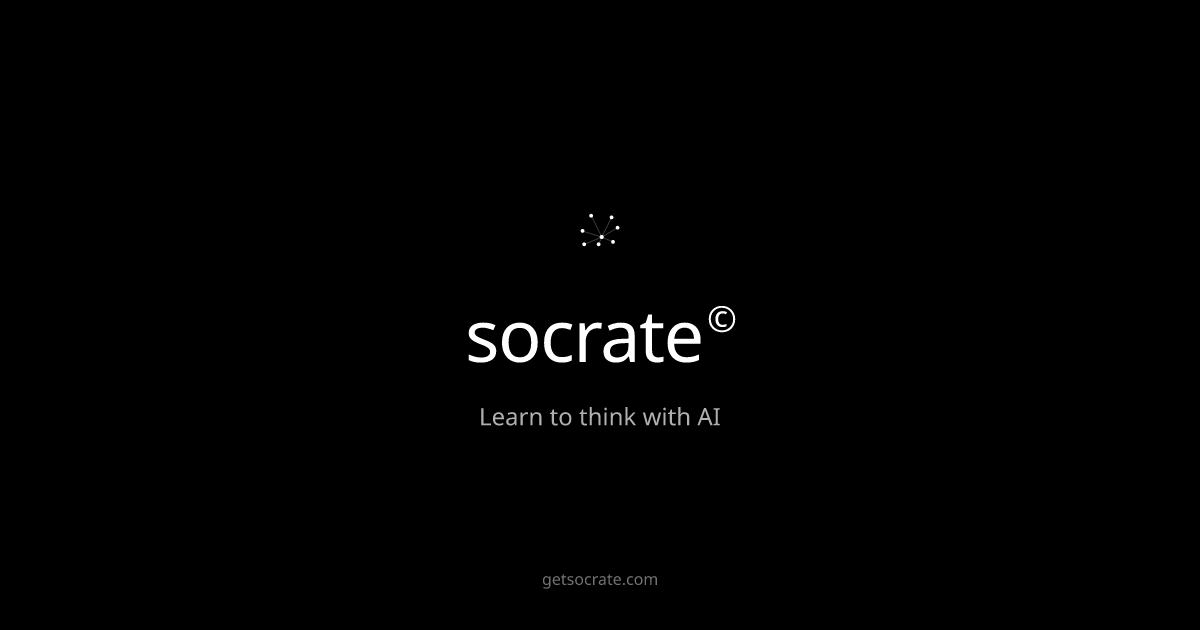 Socrate AI — Apprends à penser avec l'IA